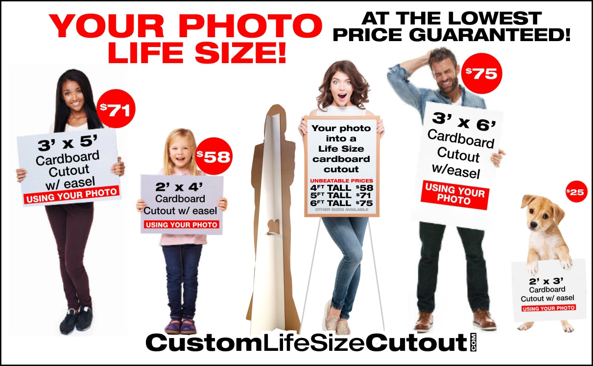 As low as $49 for 6ft Tall Custom Cardboard Cutout – Custom Life Size ...