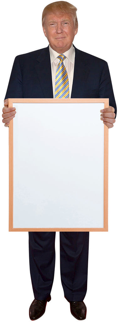 Donald Trump Life Size Cardboard Stand up Standee Cutout holding Sign ...